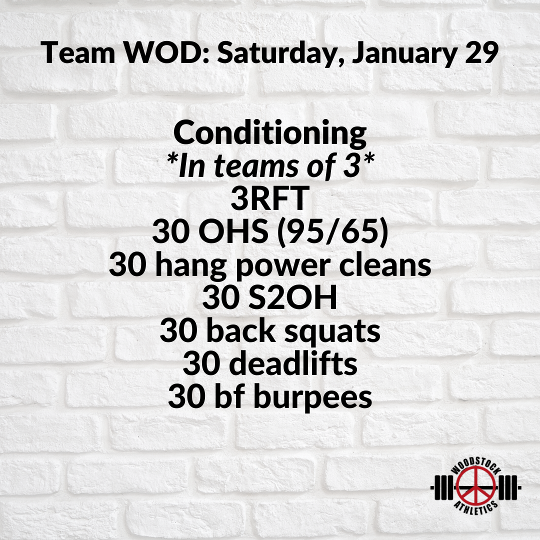 Team WOD: Saturday, January 29 – woodstockathletics